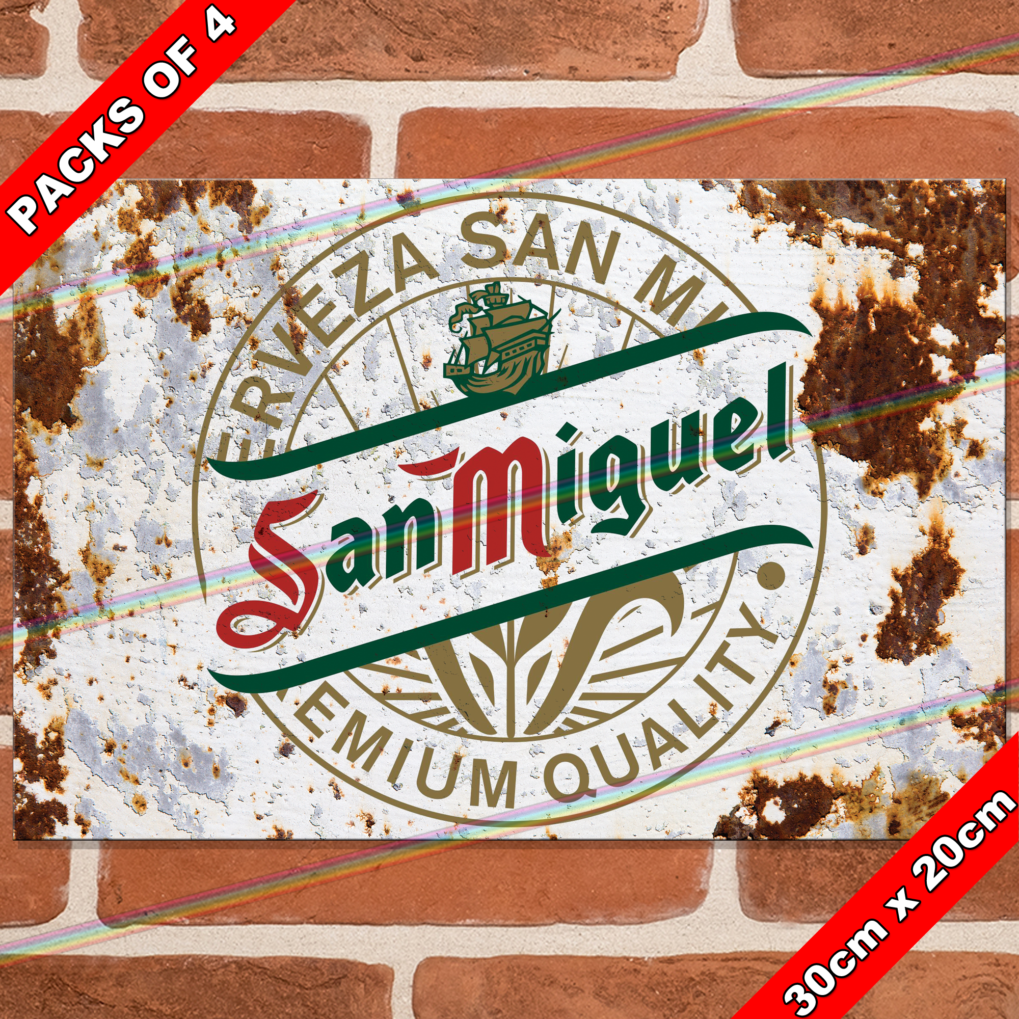 SAN MIGUEL (LOGO) 30cm x 20cm METAL SIGNS WHOLESALE UK – Wholesale ...