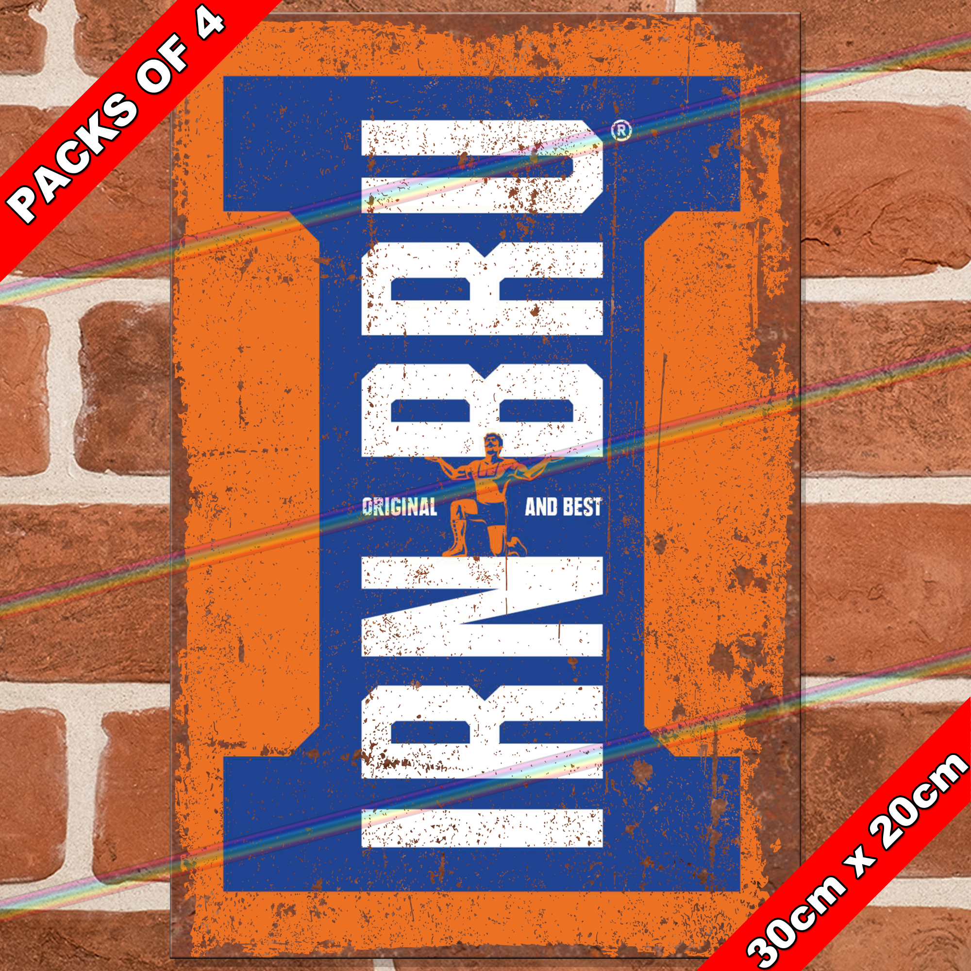 IRN BRU LOGO 30cm x 20cm METAL SIGNS WHOLESALE UK – Wholesale Metal Signs